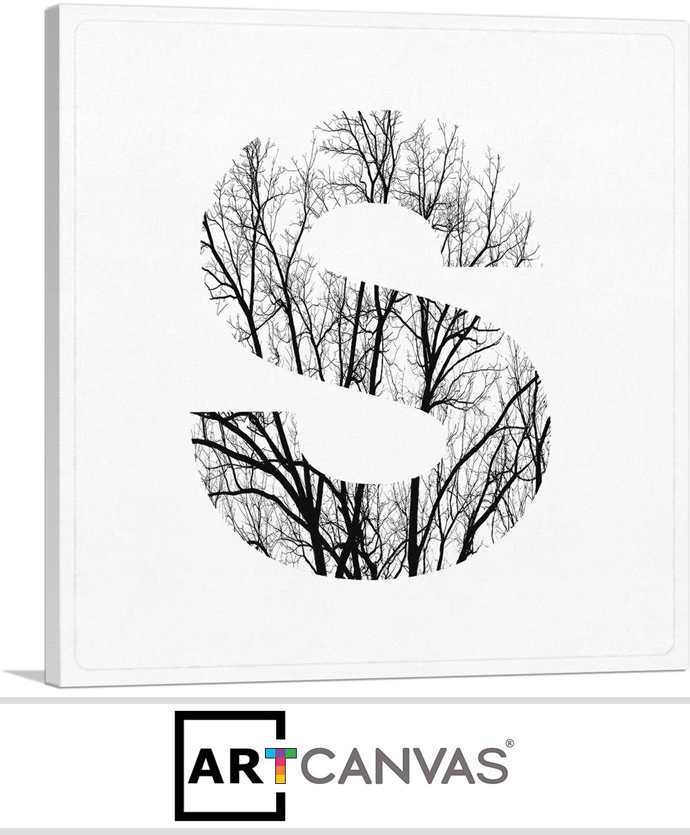 Tree Branches Alphabet Letter S Canvas Art Print for Sale | ARTCANVAS