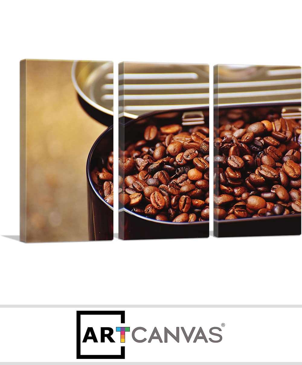 Coffee Beans Coffee Shop Decor Rectangle Canvas Art Print for Sale ...
