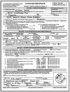 Elevation Certificates | City of Birmingham, Alabama