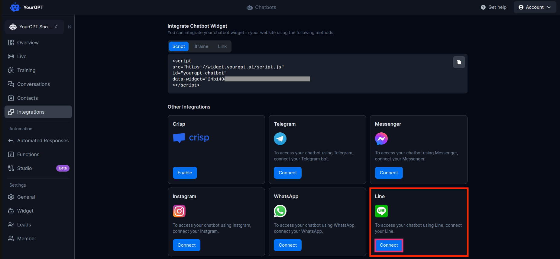 No-Code ChatGPT Integration with Line App: A Step-by-Step Tutorial | YourGPT