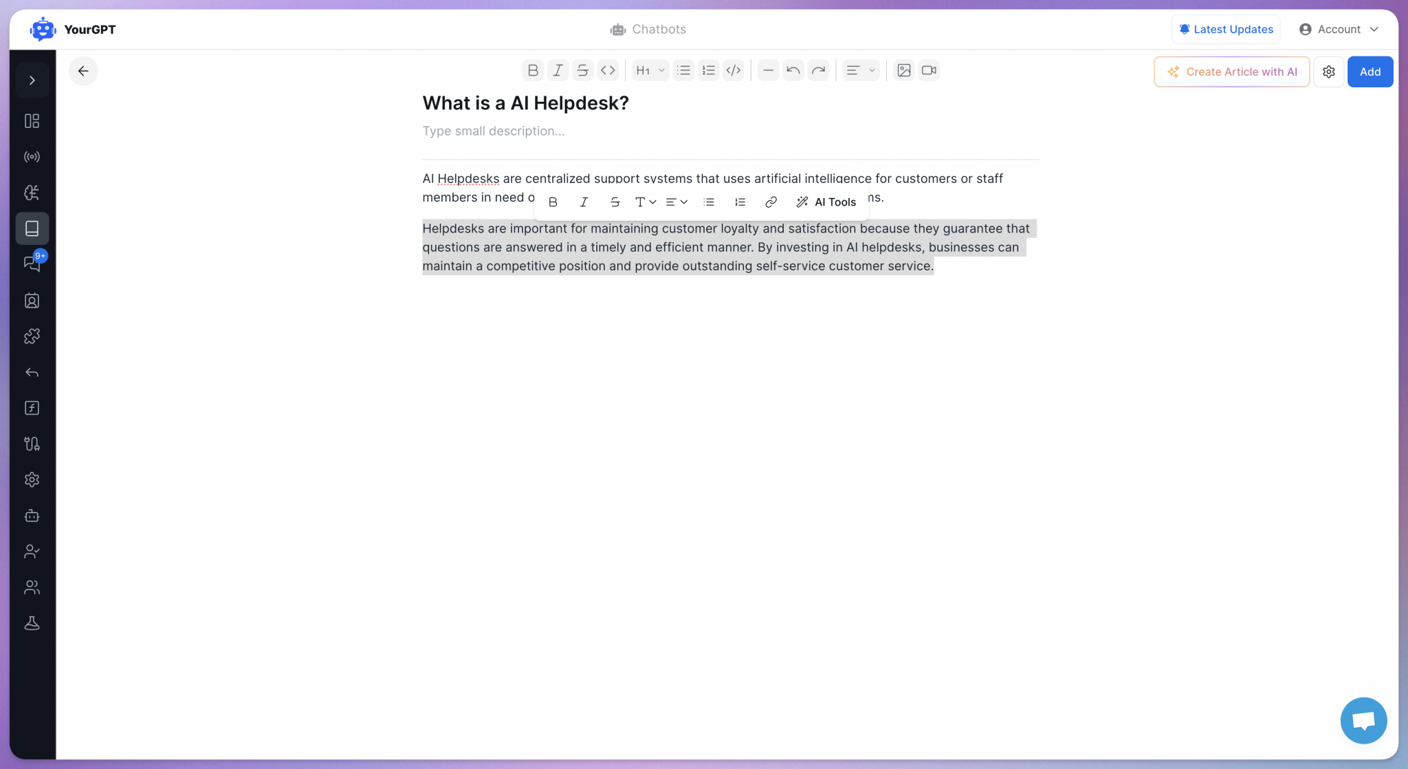 How to Build an AI Helpdesk for Your Business [Step-by-Step] | YourGPT