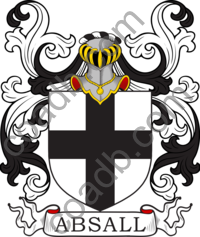 Absall Family Crest, Coat of Arms and Name History