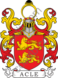 Acle Family Crest, Coat of Arms and Name History