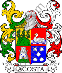 Acosta Family Crest, Coat of Arms and Name History