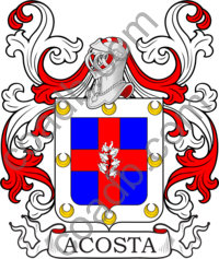 Acosta Family Crest, Coat of Arms and Name History