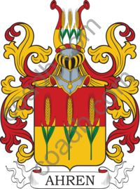Ahrens Family Crest, Coat of Arms and Name History