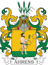 Ahrens Family Crest, Coat of Arms and Name History