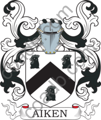 Aiken Family Crest, Coat of Arms and Name History