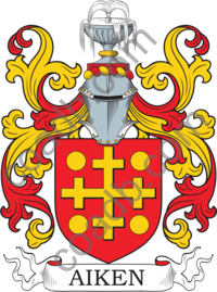 Aiken Family Crest, Coat of Arms and Name History