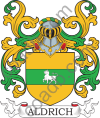Aldrich Family Crest, Coat of Arms and Name History