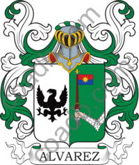 Alvarez Family Crest, Coat of Arms and Name History