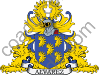 Alvarez Family Crest, Coat of Arms and Name History