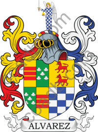 Alvarez Family Crest, Coat of Arms and Name History