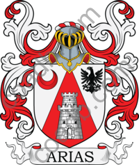 Arias Family Crest, Coat of Arms and Name History