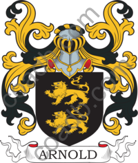 Arnold Family Crest, Coat of Arms and Name History