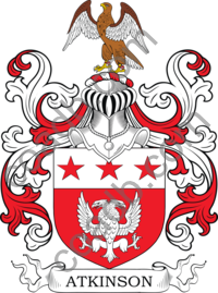 Atkinson Family Crest, Coat of Arms and Name History