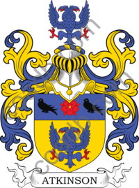 Atkinson Family Crest, Coat of Arms and Name History