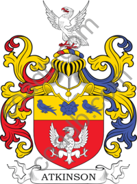Atkinson Family Crest, Coat of Arms and Name History