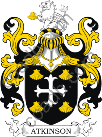 Atkinson Family Crest, Coat of Arms and Name History
