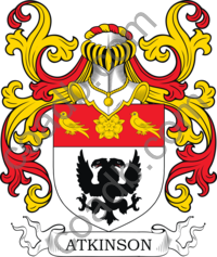 Atkinson Family Crest, Coat of Arms and Name History