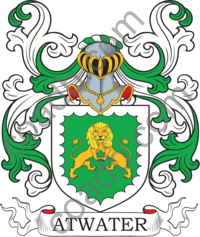 Atwater Family Crest, Coat of Arms and Name History
