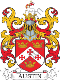 Austin Family Crest, Coat of Arms and Name History
