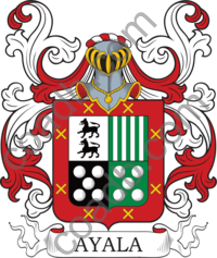 Ayala Family Crest, Coat of Arms and Name History