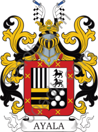 Ayala Family Crest, Coat of Arms and Name History
