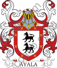 Ayala Family Crest, Coat of Arms and Name History