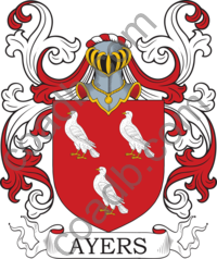 Ayers Family Crest, Coat of Arms and Name History