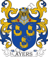 Ayers Family Crest, Coat of Arms and Name History