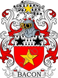 Bacon Family Crest, Coat of Arms and Name History