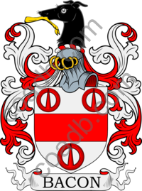 Bacon Family Crest, Coat of Arms and Name History