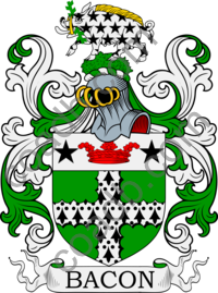 Bacon Family Crest, Coat of Arms and Name History
