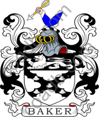 Baker Family Crest, Coat of Arms and Name History