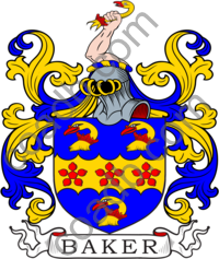 Baker Family Crest, Coat of Arms and Name History