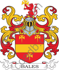 Bales Family Crest, Coat of Arms and Name History
