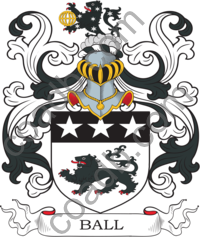 Ball Family Crest, Coat of Arms and Name History