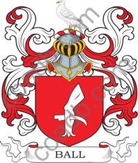 Ball Family Crest, Coat of Arms and Name History