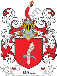 Ball Family Crest, Coat of Arms and Name History