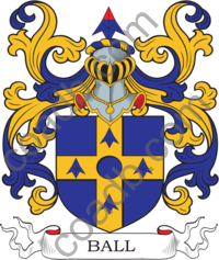 Ball Family Crest, Coat of Arms and Name History