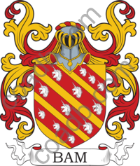 Bam Family Crest, Coat of Arms and Name History