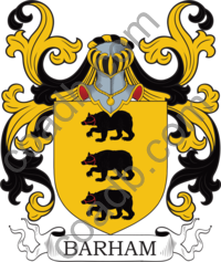 Barham Family Crest, Coat of Arms and Name History