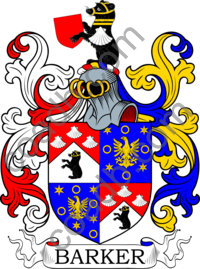 Barker Family Crest, Coat of Arms and Name History