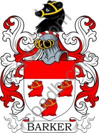 Barker Family Crest, Coat of Arms and Name History