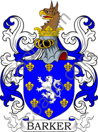 Barker Family Crest, Coat of Arms and Name History