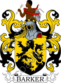 Barker Family Crest, Coat of Arms and Name History