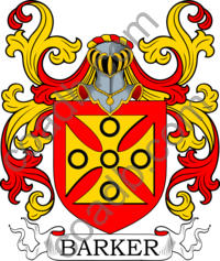 Barker Family Crest, Coat of Arms and Name History