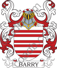 Barry Family Crest, Coat of Arms and Name History