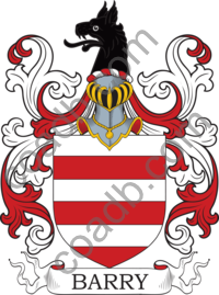 Barry Family Crest, Coat of Arms and Name History